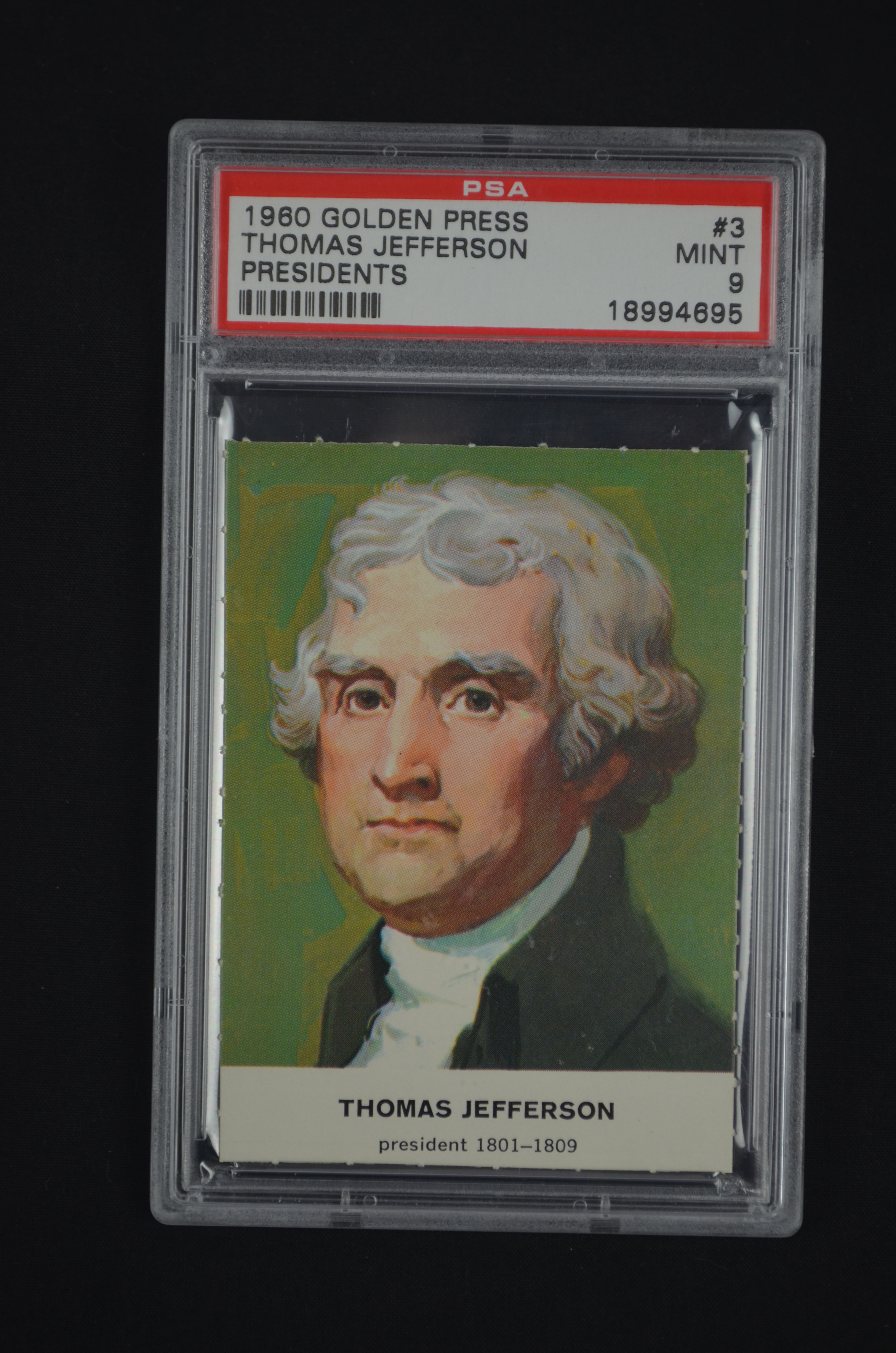 Lot Detail - 1960 Golden Press U.S. Presidents Thomas Jefferson PSA 9 Lot Detail - 1960 Golden Press U.S. Presidents Thomas Jefferson PSA 9
